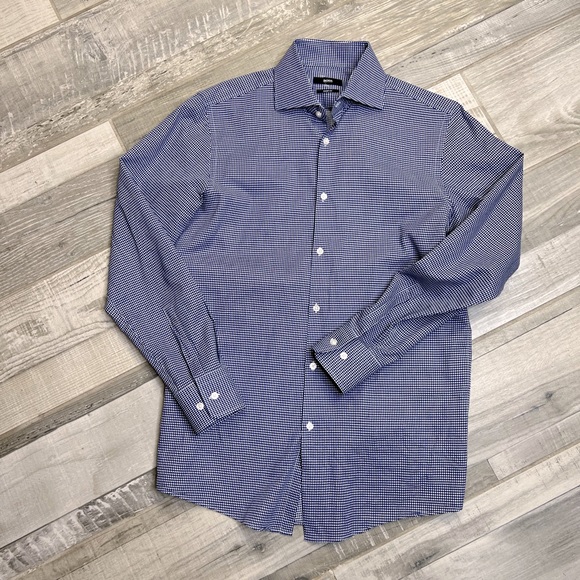 Hugo Boss | Shirts | Hugo Boss Mens Sharp Fit Geometric Print Dress ...